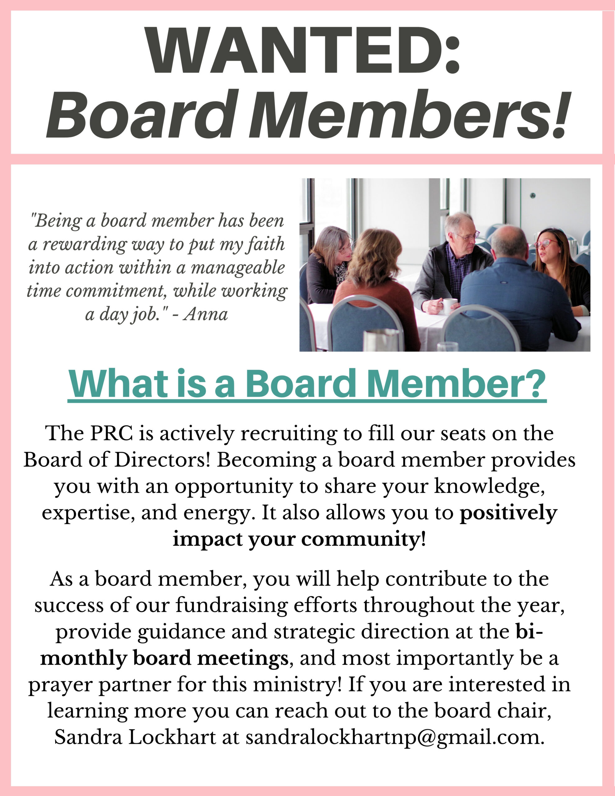 Join the Board - Pregnancy Resource Center of Saint John